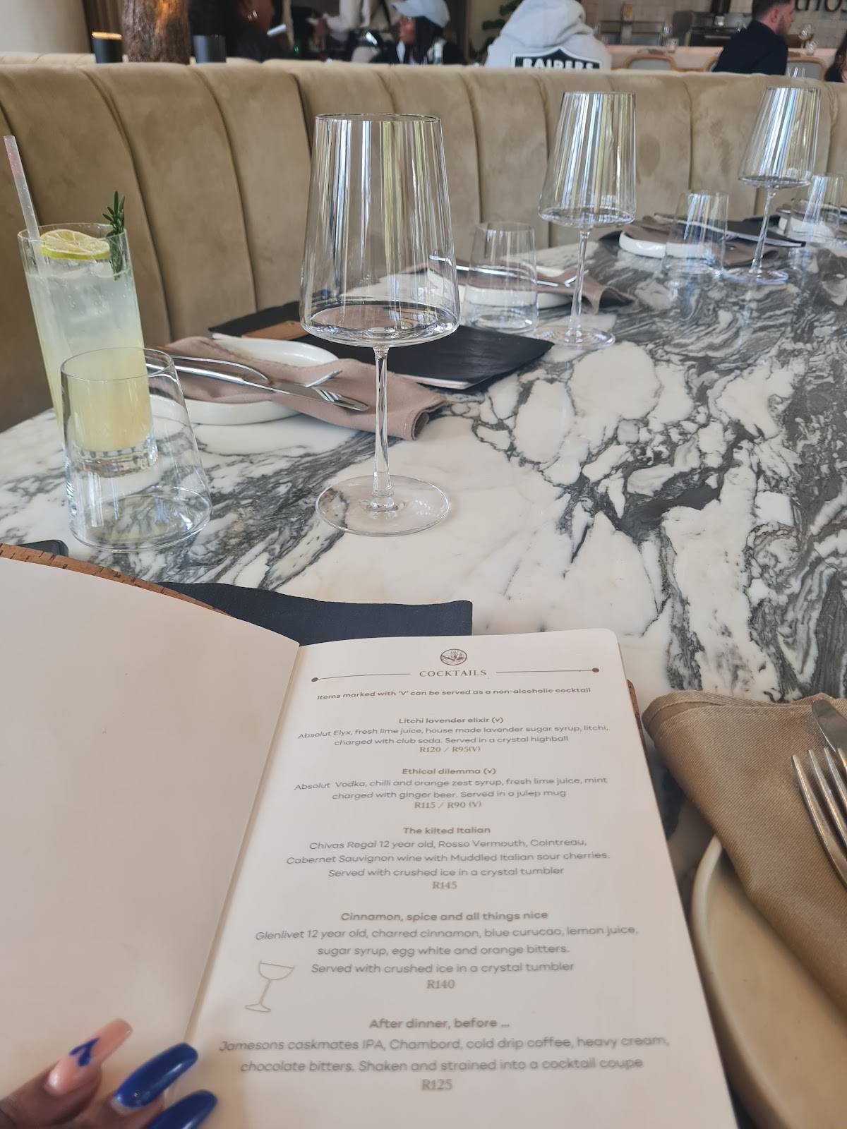 Menu at Ethos Restaurant, Johannesburg, Corner Eastwood and