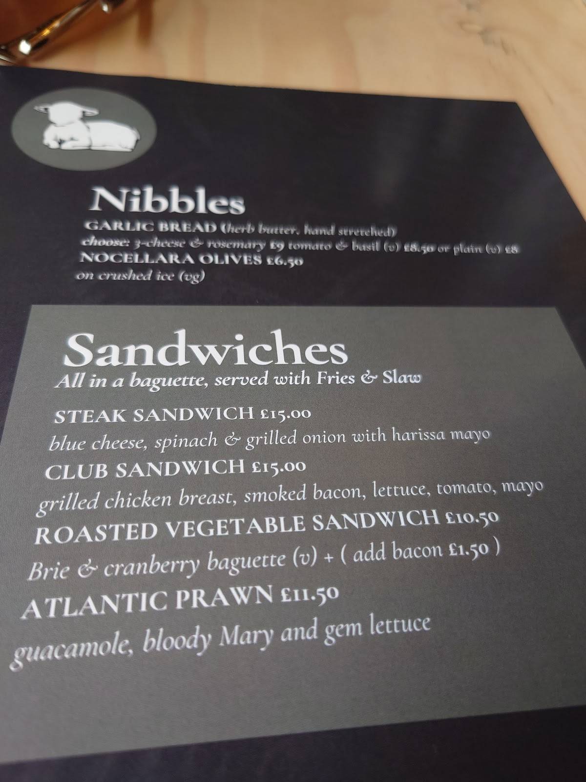 Menu at Ewe Restaurant and Bar, Bolton