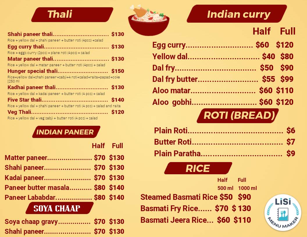 Menu at FIRST HUNGER, Gurugram