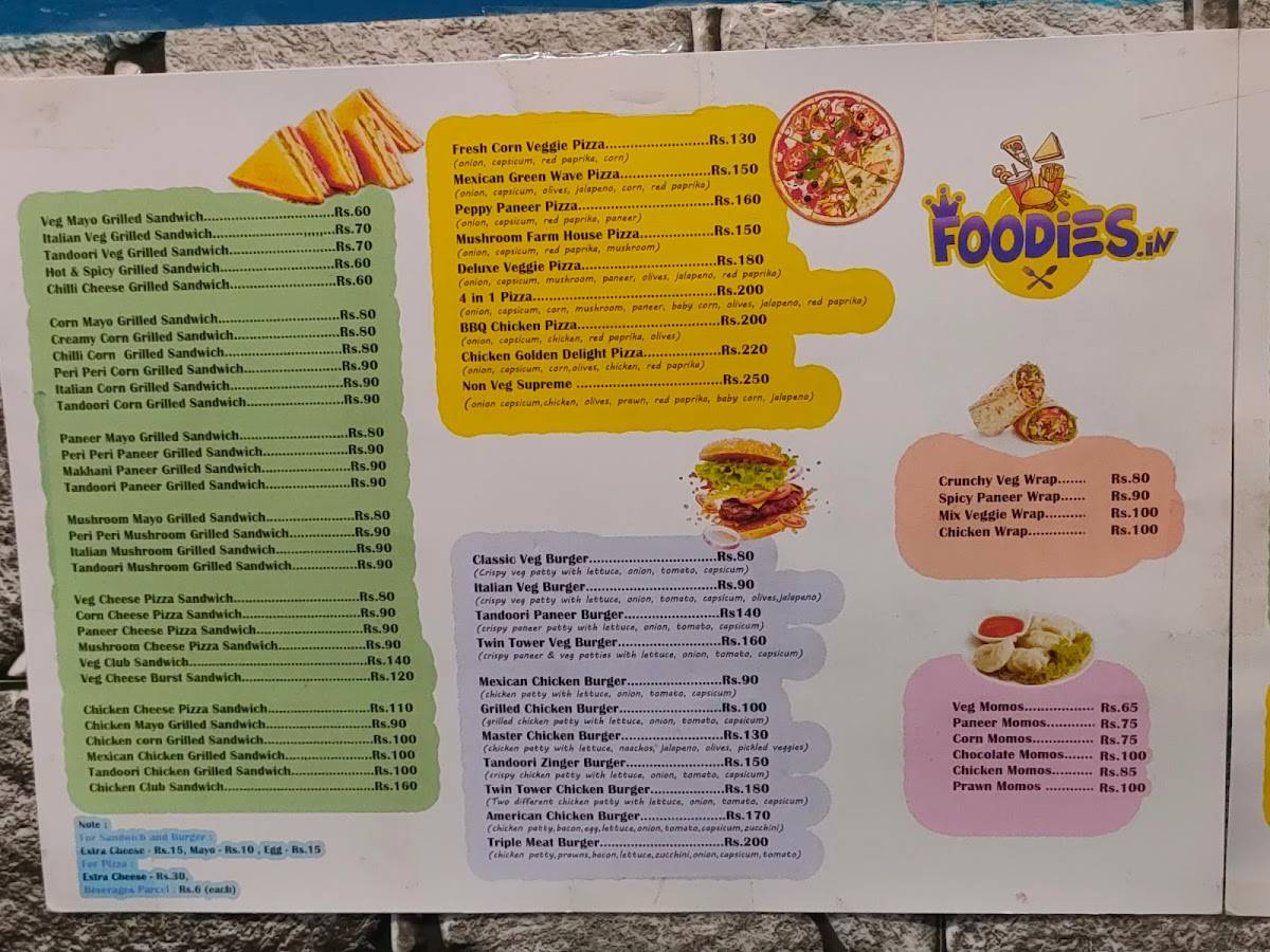 Menu at FOODIES.IN, Chennai, 13/1, periya mettu Palayam, New St