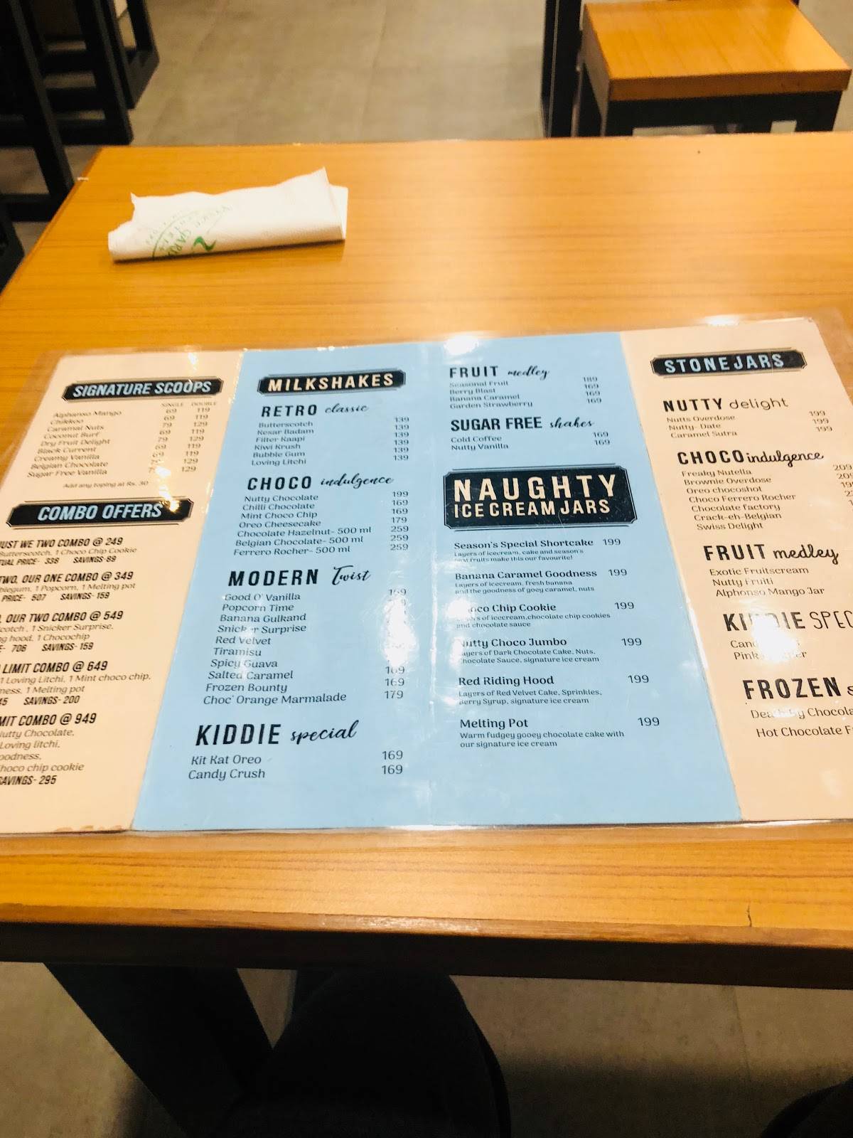 Menu at FROZEN BOTTLE COIMBATORE, Coimbatore, Uday Enclave