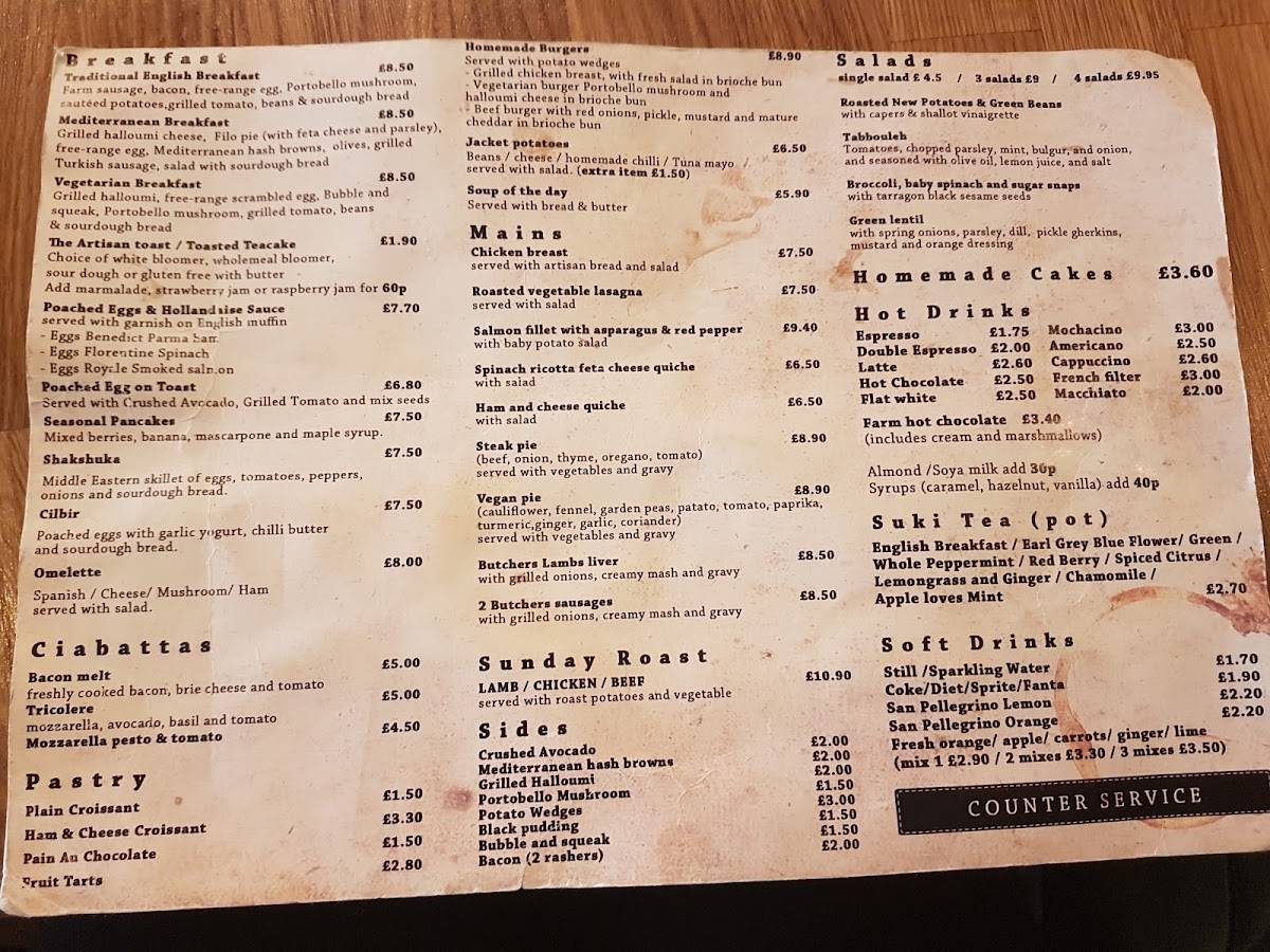 Menu at Farm Kitchen - AM restaurant, Portsmouth