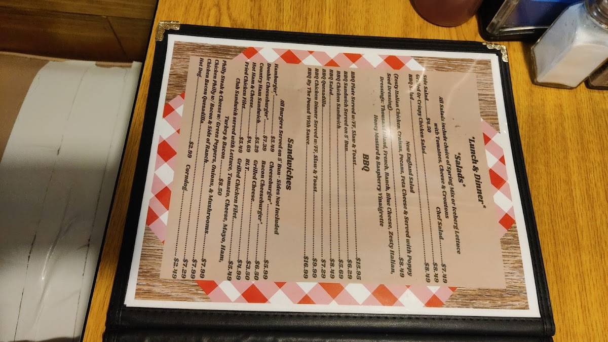 Menu at Farmers Barbeque & Grill, Mountain City, 418 S Church St