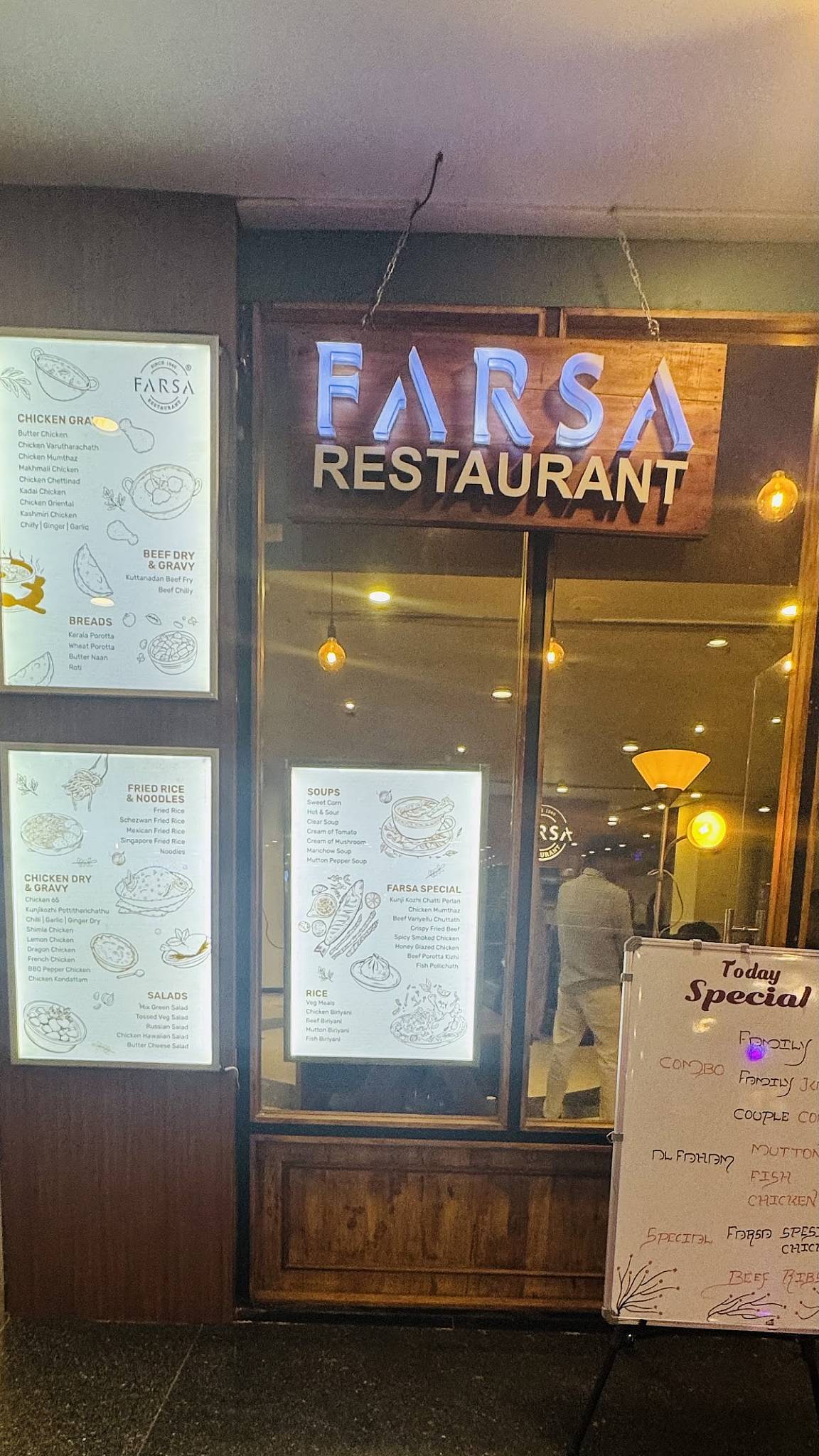 Menu at Farsa Restaurant, Kozhikode