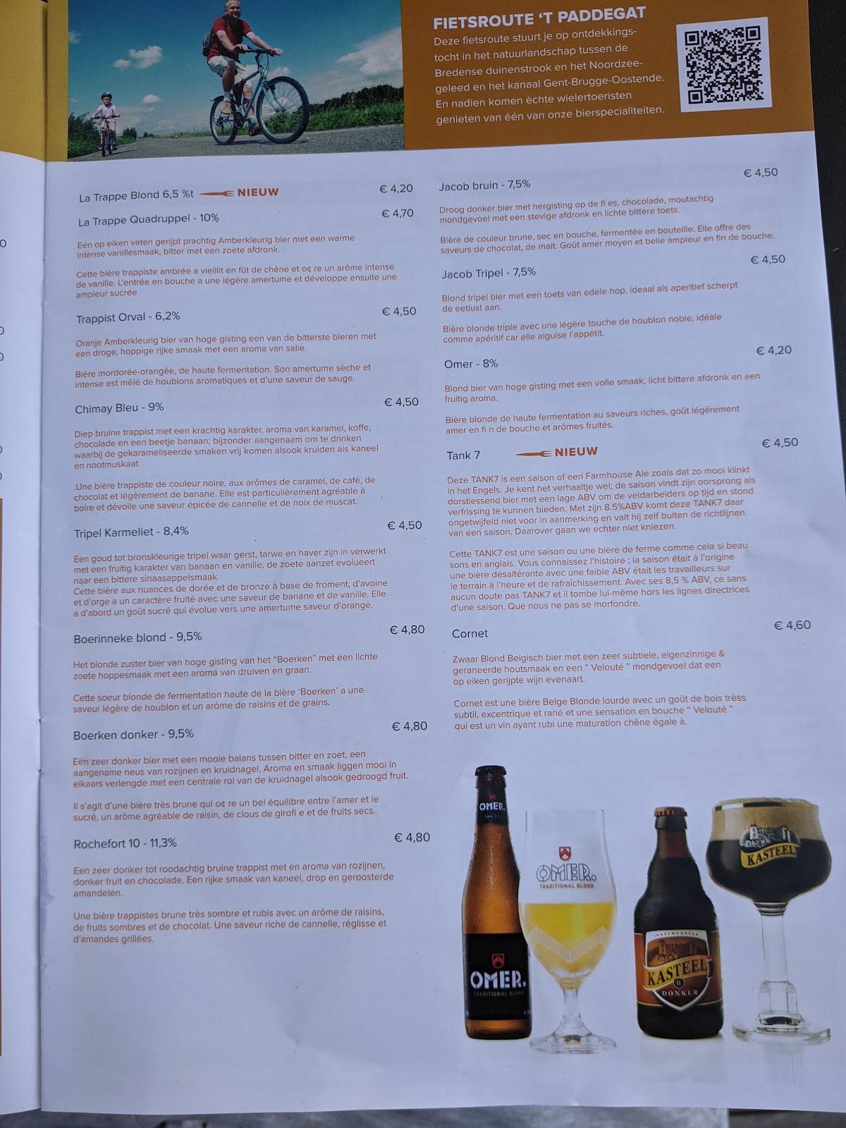 Speisekarte von Alaska, Bredene