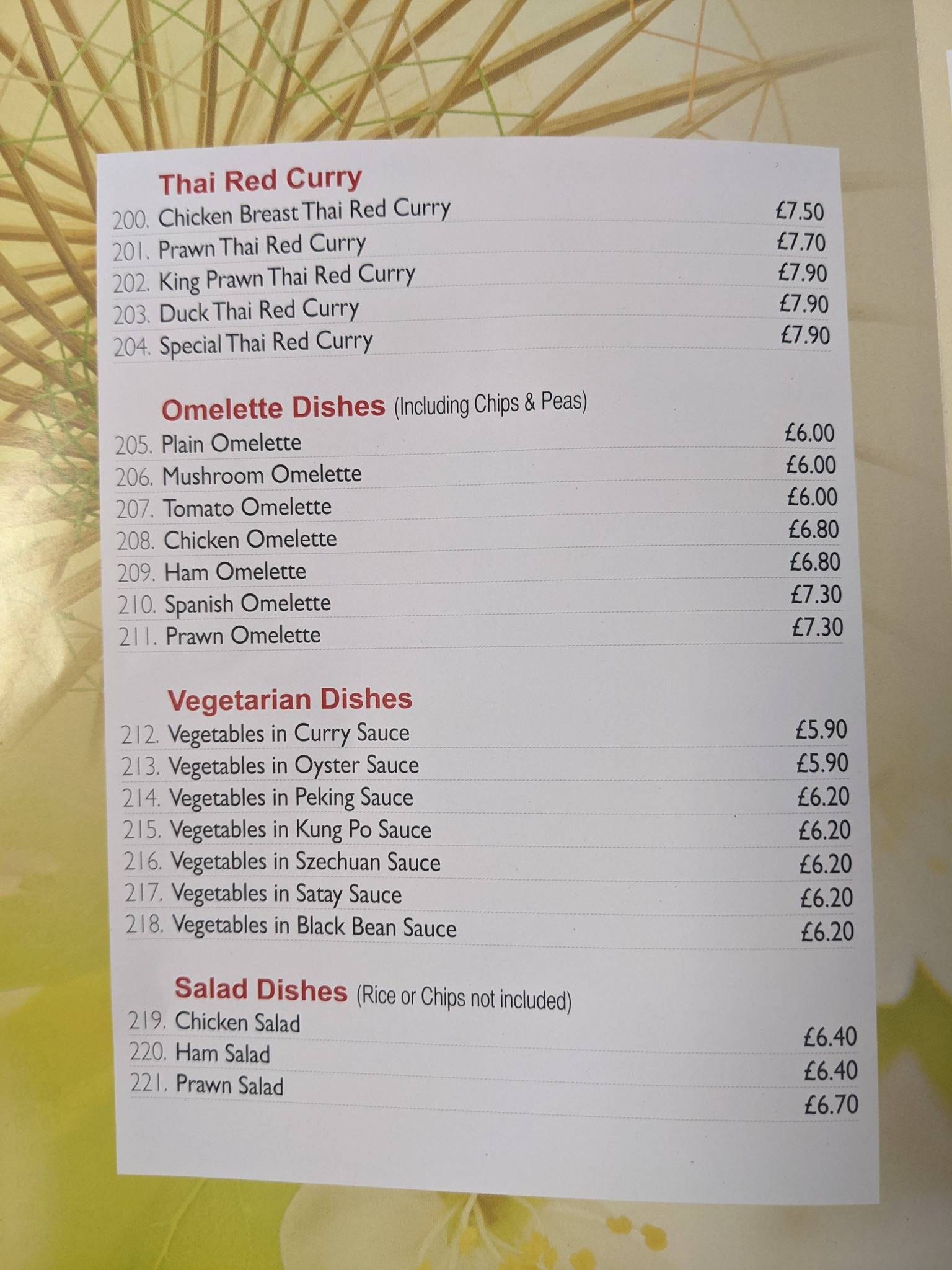 Menu at China Garden Chinese Takeaway Motherwell restaurant, Motherwell