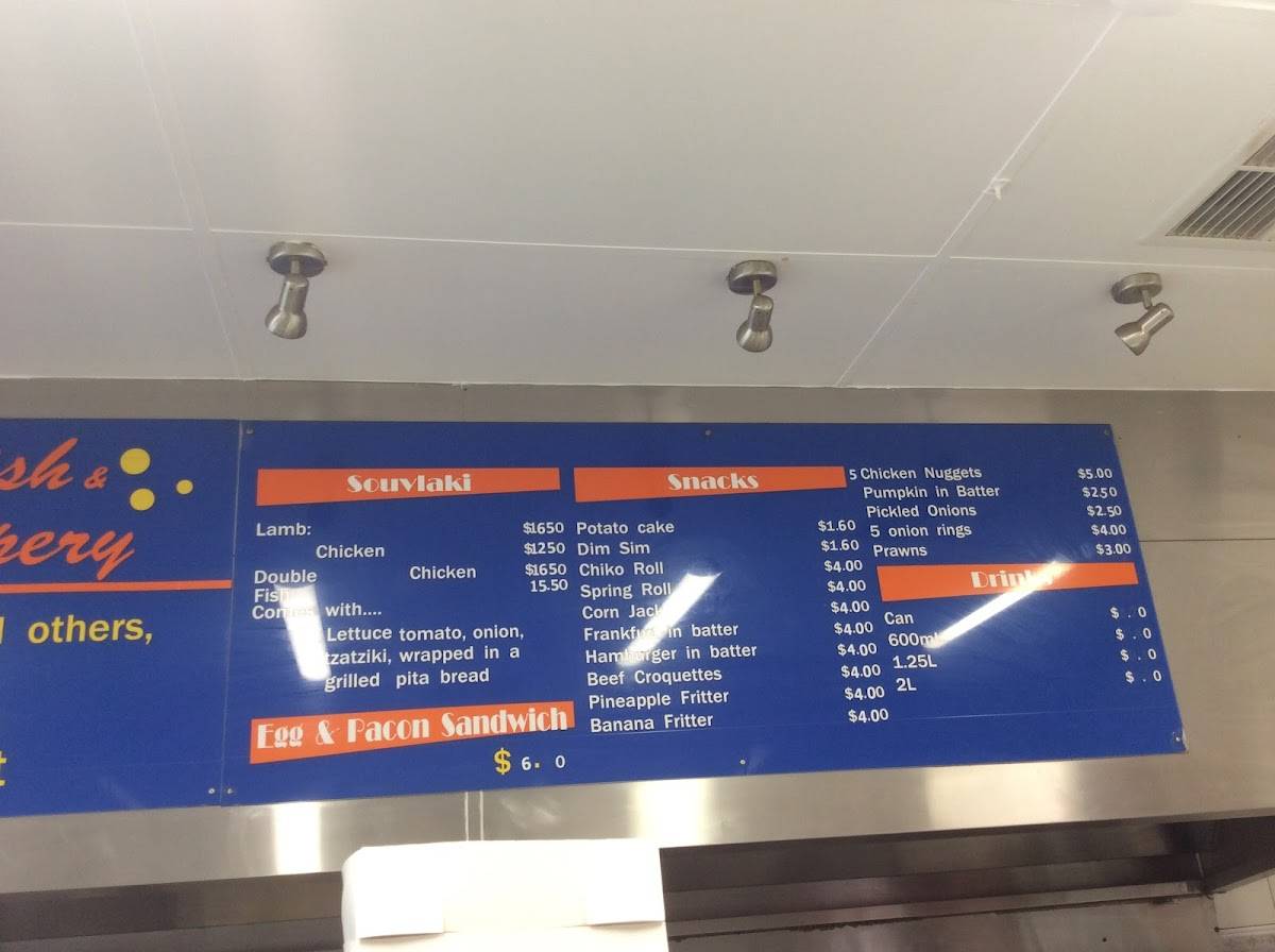 Menu at Montrose Fish & Chippery fast food, Montrose
