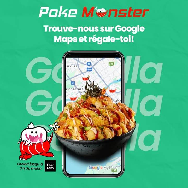 Menu au Poke Monster (Complexe Desjardins) restaurant, Montréal