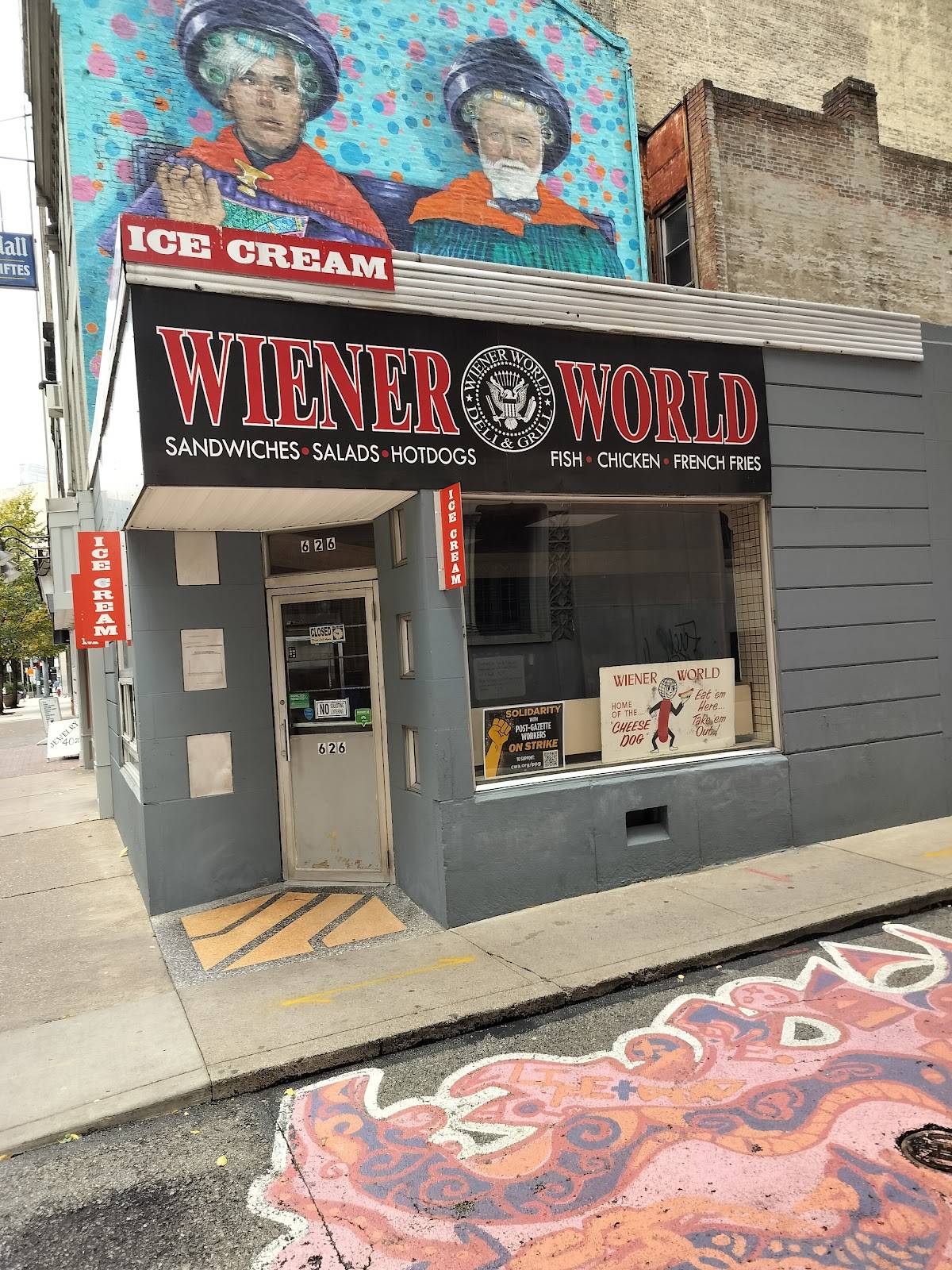 Menu at Wiener World Pittsburgh restaurant, Pittsburgh