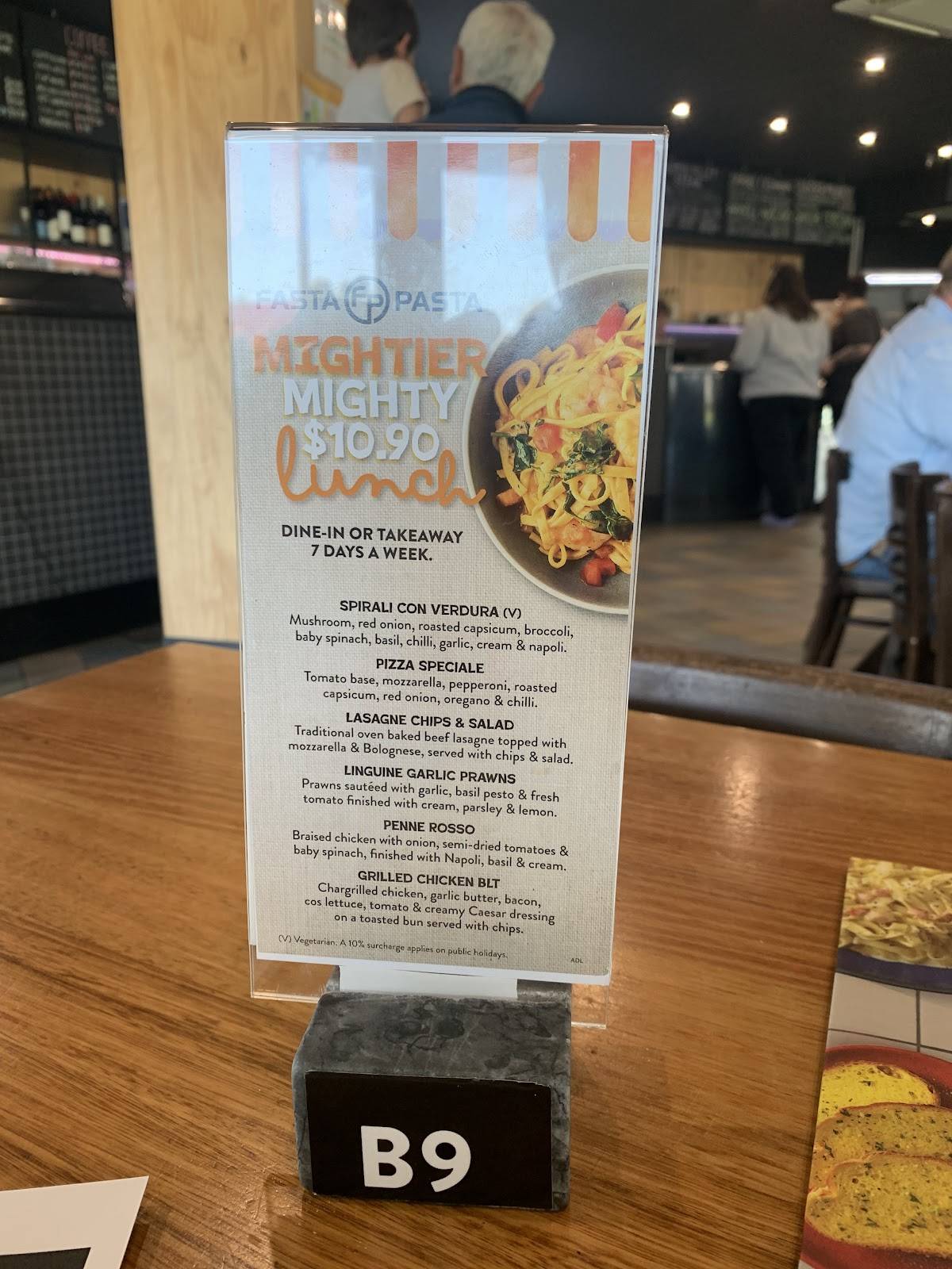 Menu at Fasta Pasta Reynella restaurant, Reynella