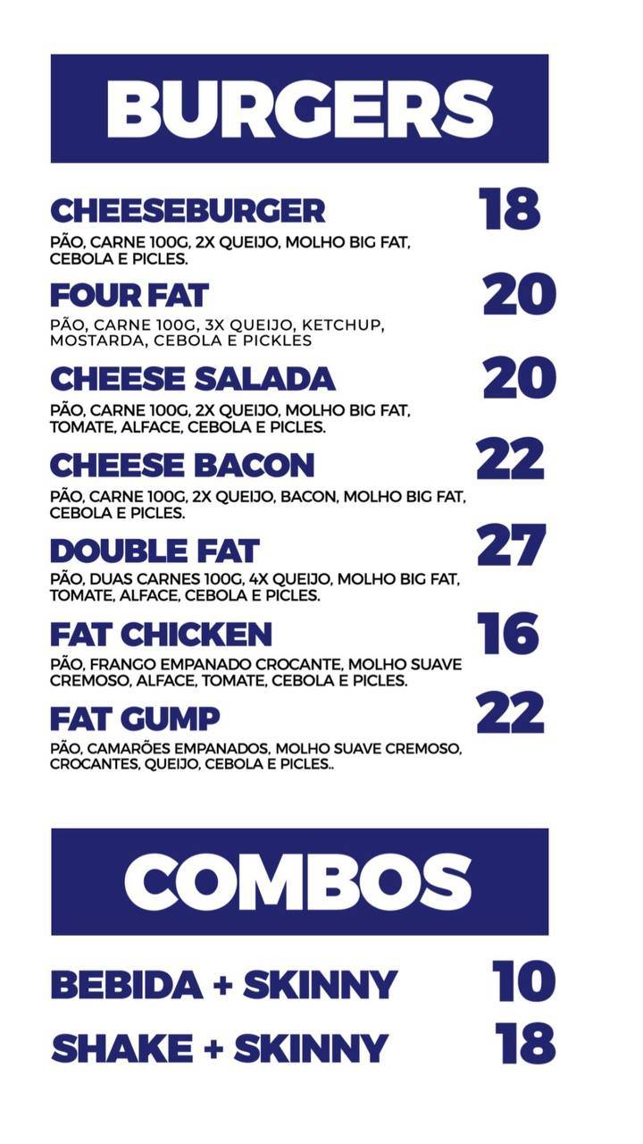 Menu em Fat Guys - Campina Grande restaurante, Campina Grande