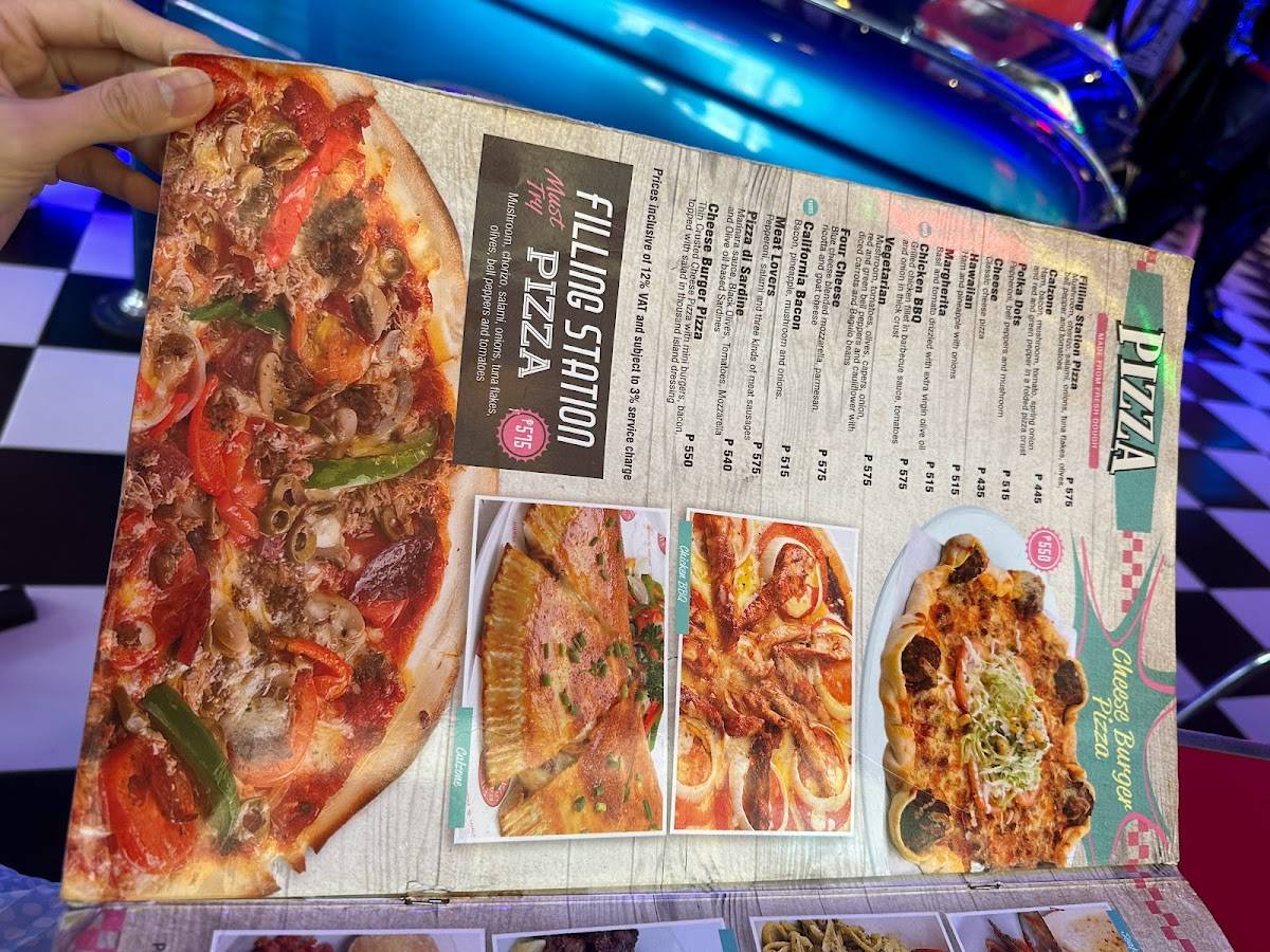 Menu at Filling Station Bar And Cafe, Makati, P Burgos