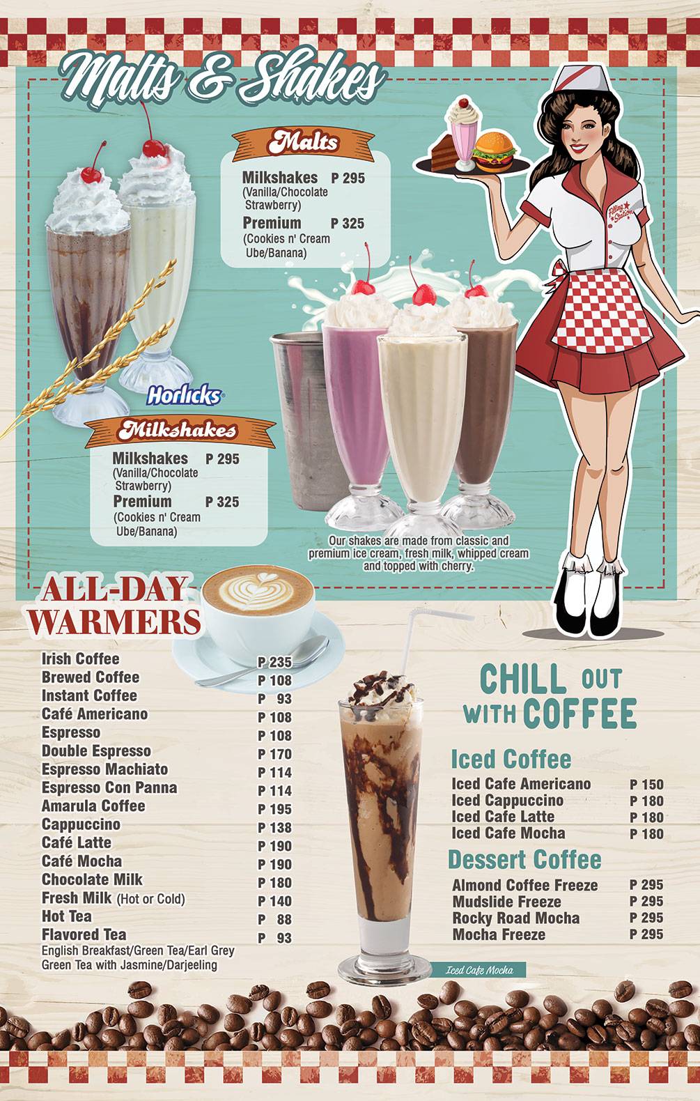 Menu at Filling Station Bar And Cafe, Makati, P Burgos