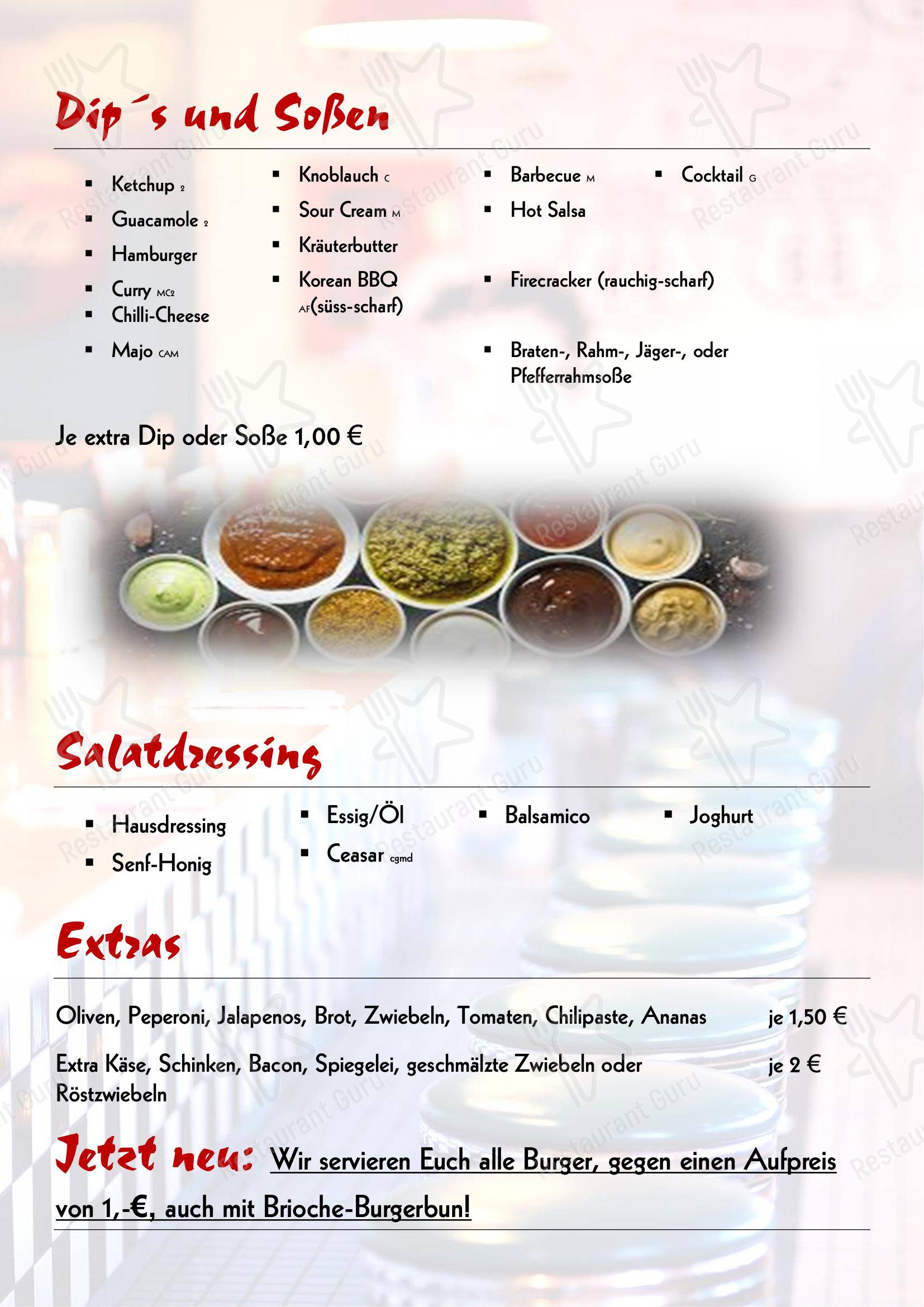 Speisekarte von Filou American Diner Restaurant, Aidlingen