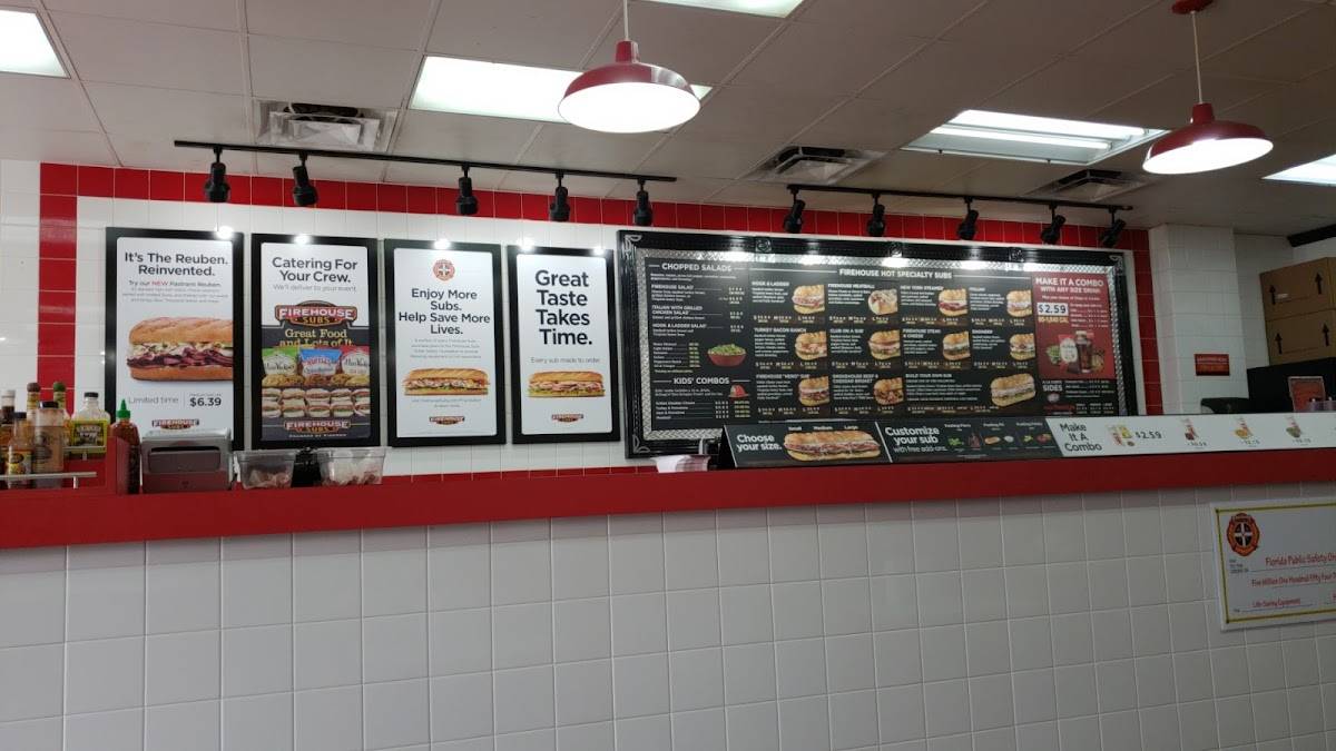 Menu at Firehouse Subs International Speedway fast food, Daytona Beach ...