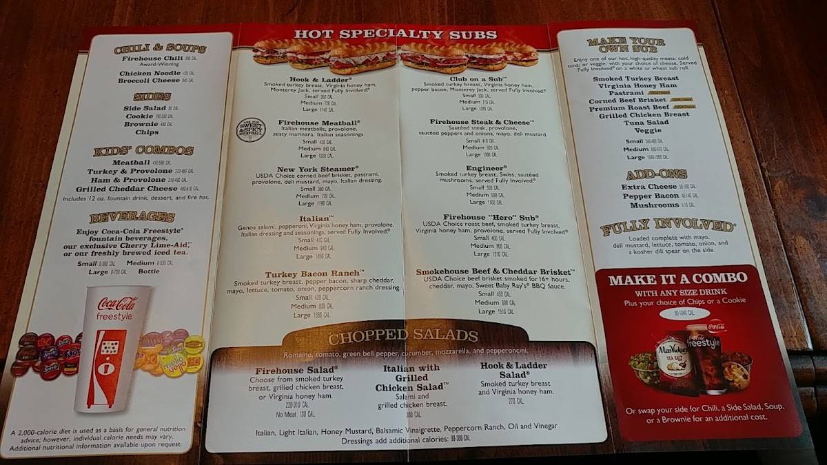 Menu at Firehouse Subs New Market Square fast food, Wichita, N Maize Rd ...