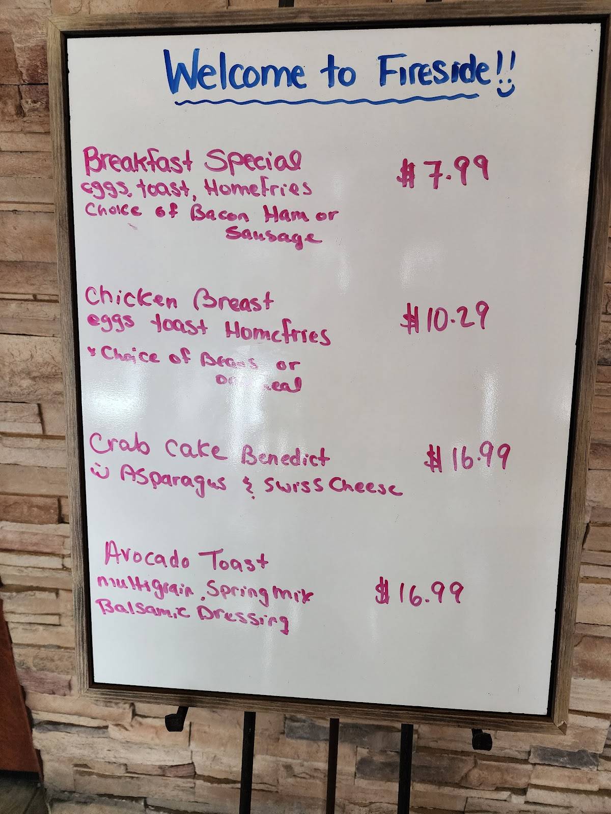 Menu at Fireside Deli & Family Restaurant, Kitchener