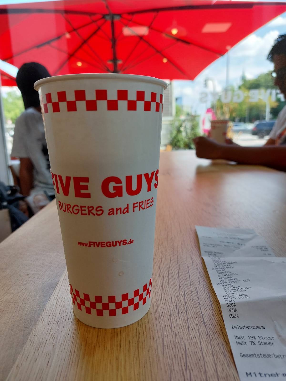 Speisekarte von Five Guys Hamburg Reeperbahn restaurant, Hamburg