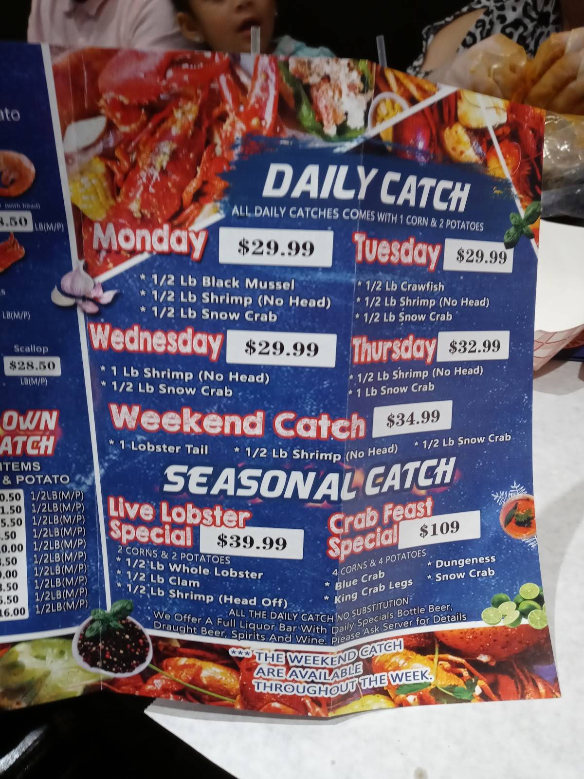 Menu at Flaming Crab Cajun Seafood restaurant, Easton, Nazareth Rd