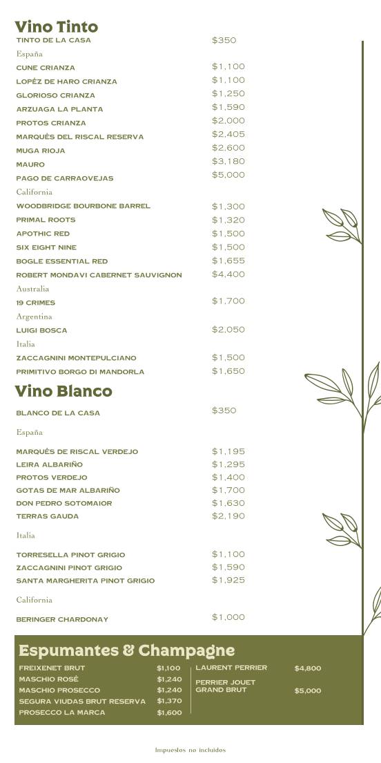 Menu at Flor de Café, Santo Domingo, Rafael Sancio 5