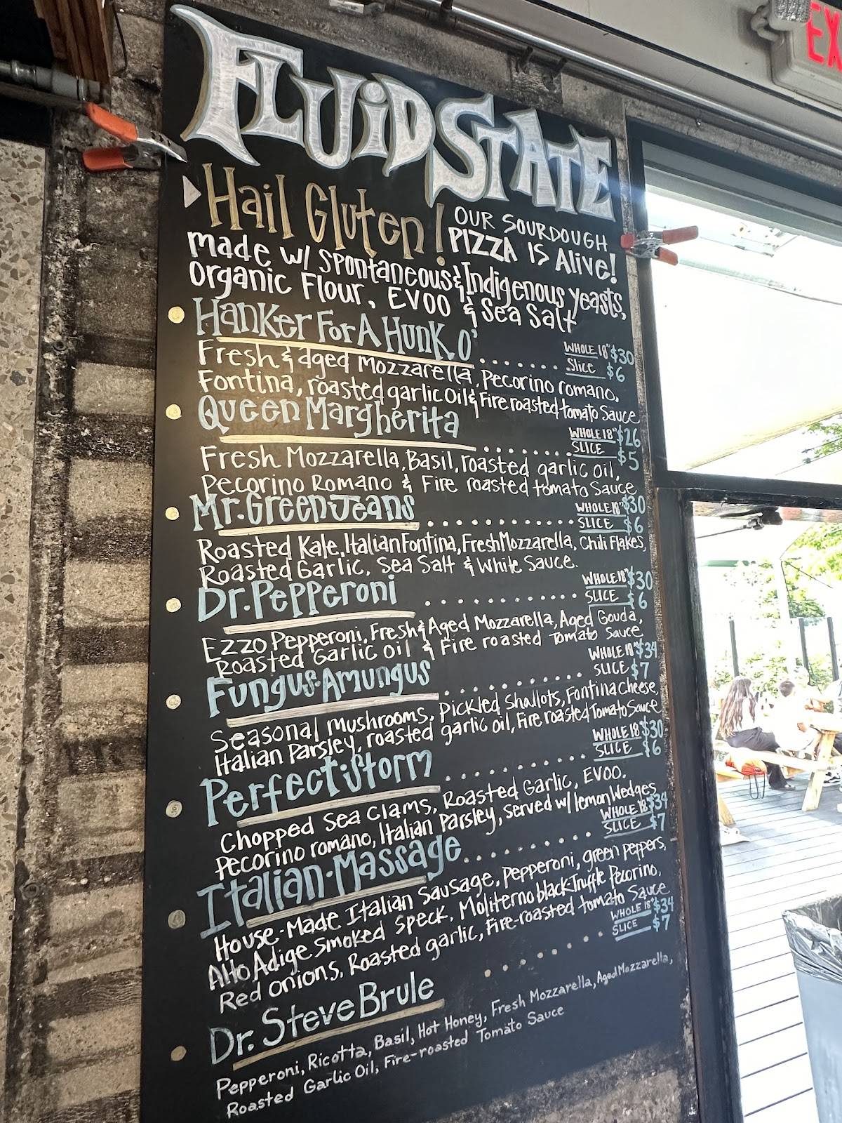 Menu at Fluid State Beer Garden pub & bar, Ventura