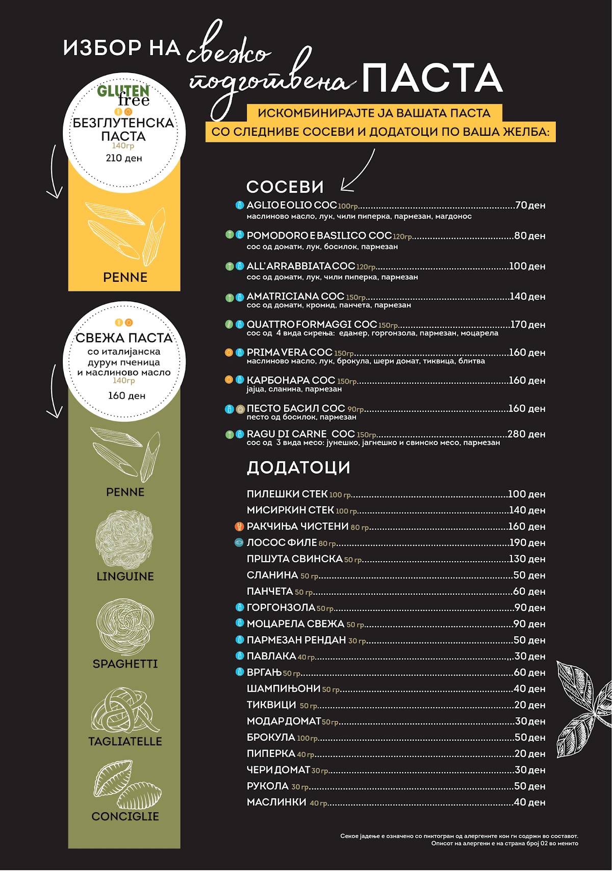Menu at Forza Wine Bar & Restaurant, Skopje