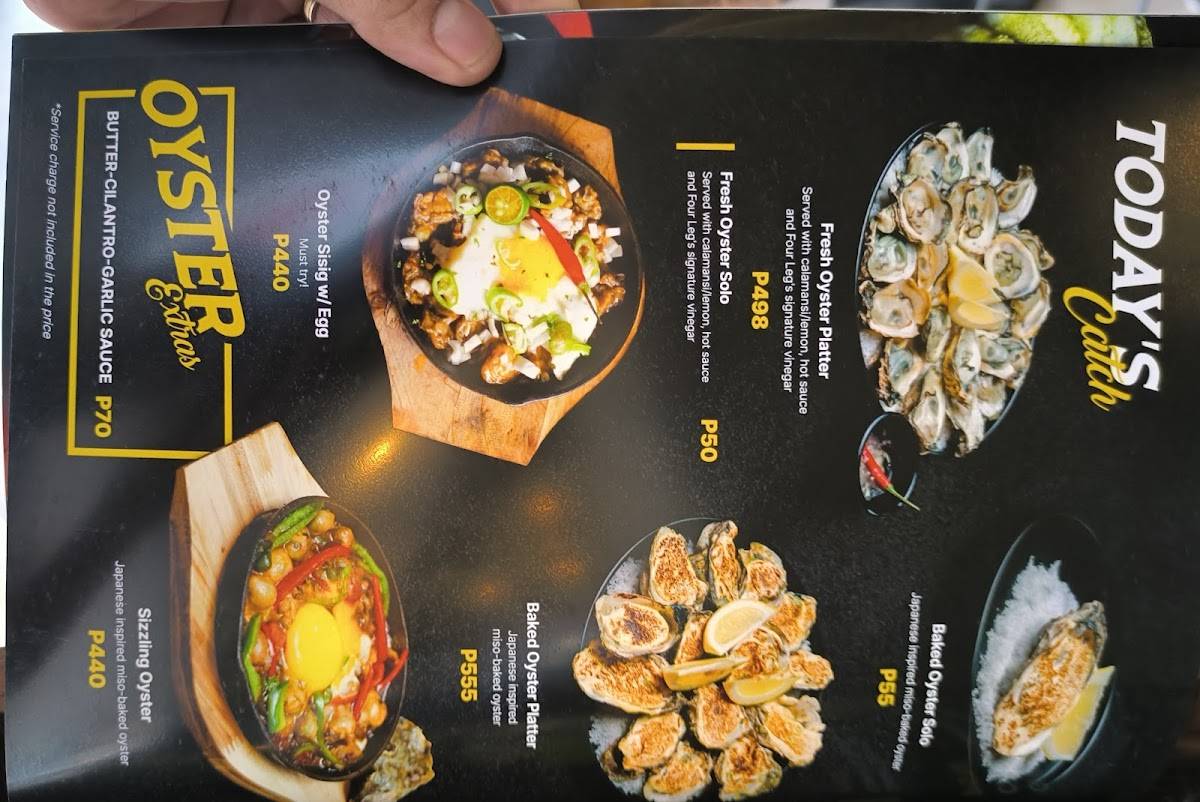 Menu at Four Leg Restaurant, Pasig
