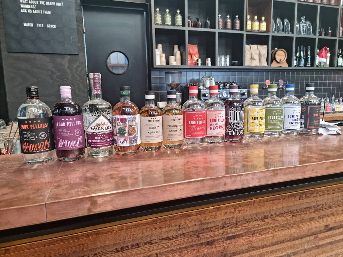 Menu at Four Pillars Gin Distillery pub & bar, Healesville