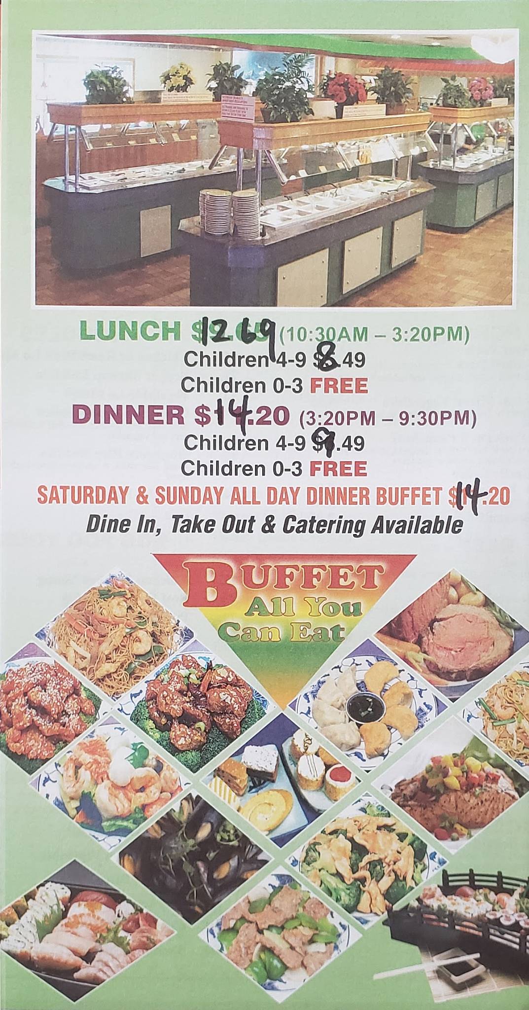 Menu at Four Seas Super Buffet restaurant, Brainerd, 403 8th Ave NE