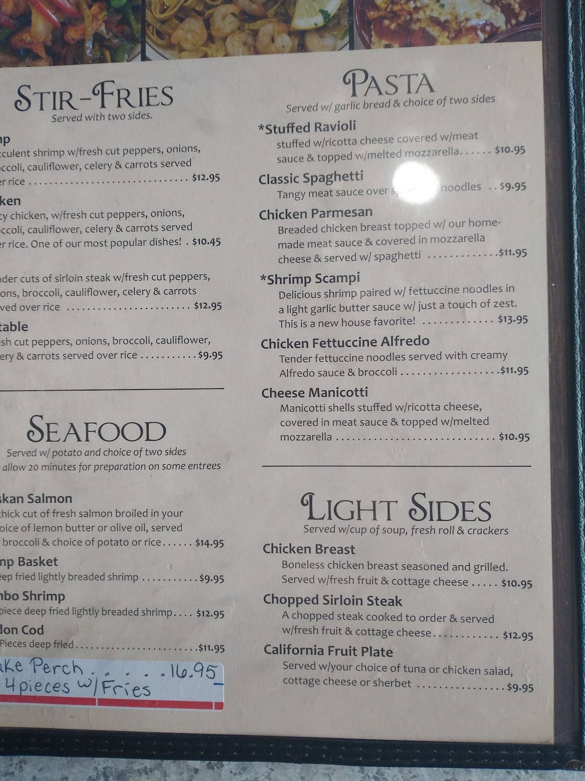 Menu at Four Seasons Family Restaurant, Manitowoc