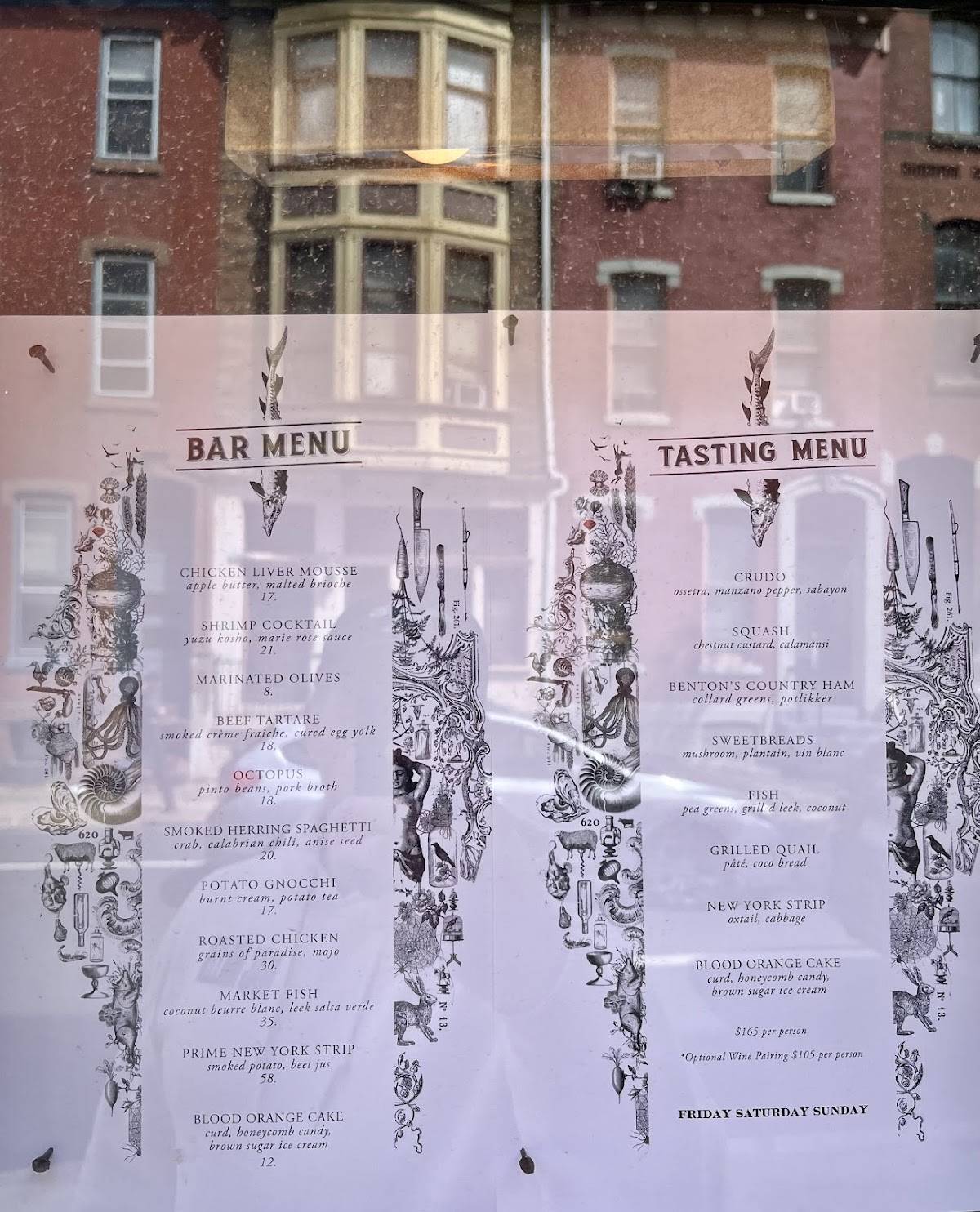 Menu at Friday Saturday Sunday restaurant, Philadelphia, 261 South 21st ...