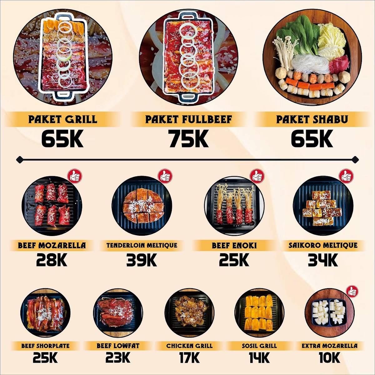 Menu at GASA Grill & Chill restaurant, Indonesia