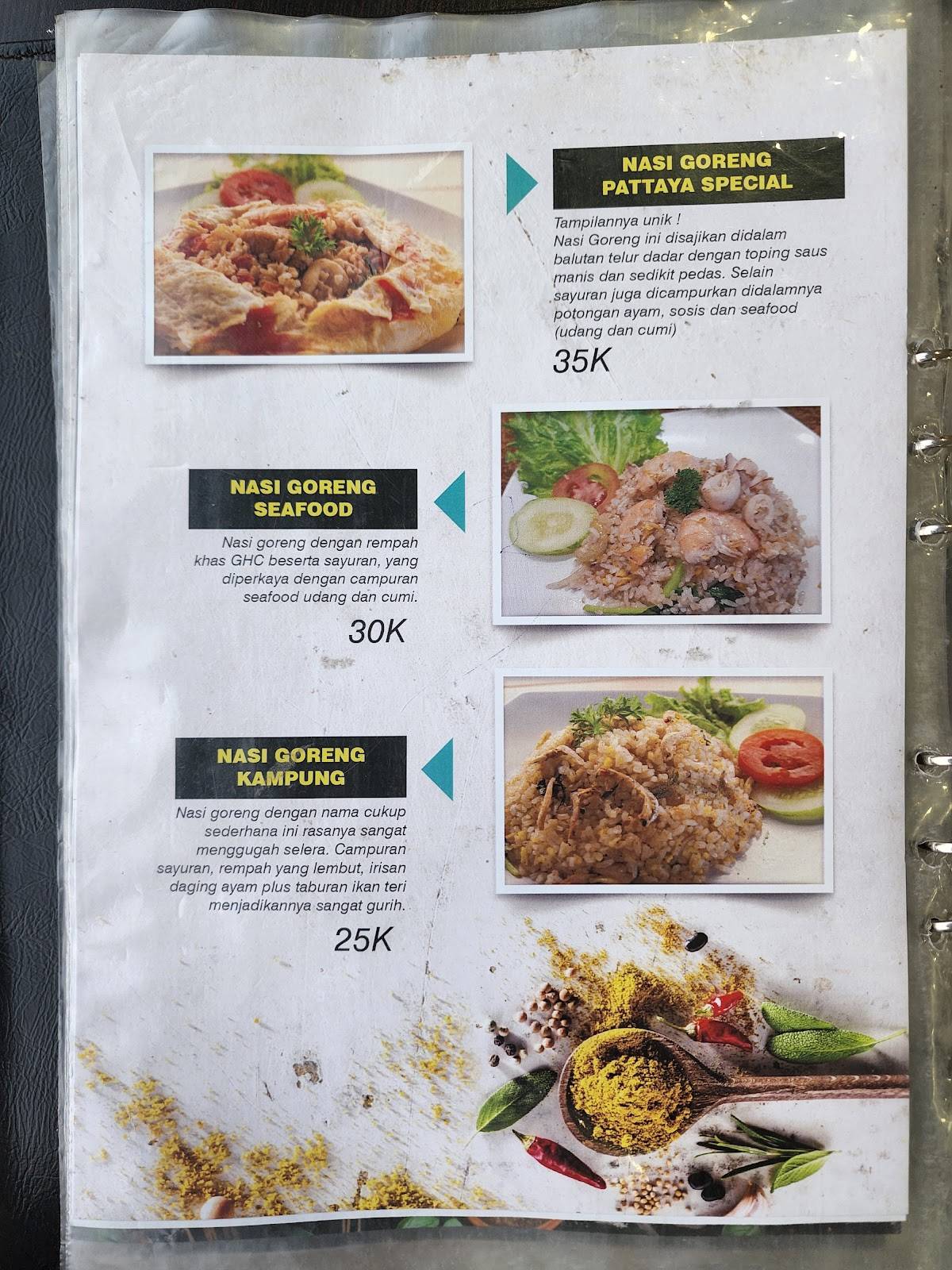 Carta del restaurante GH Corner Surabaya Nasi Briyani Nasi Kebuli Roti ...
