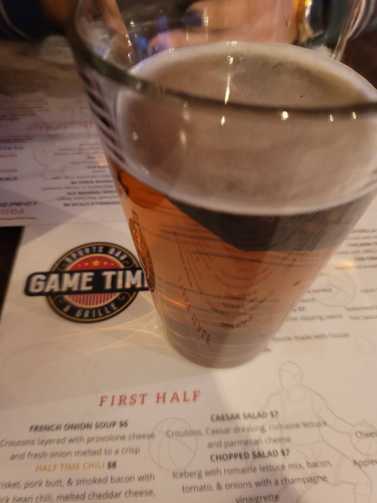 Menu at Gametime Sports Bar & Grille, Fountain Hill, Broadway