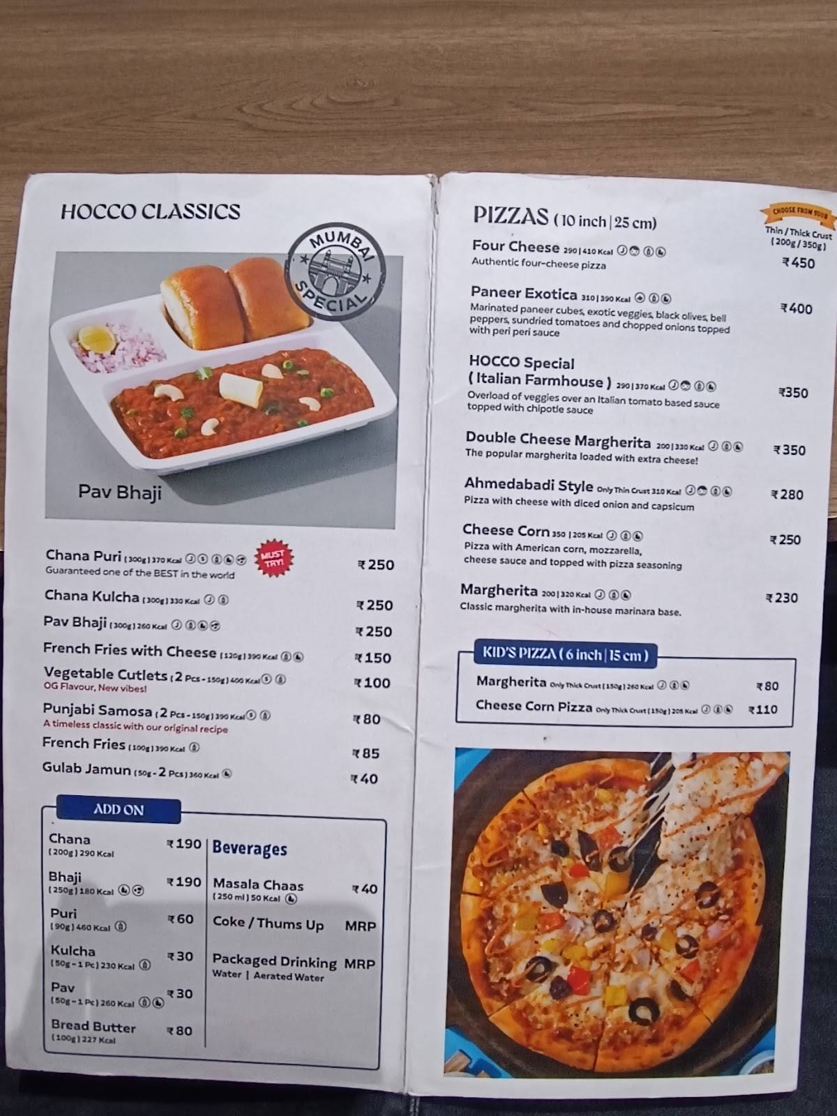 Menu at Hocco Eatery, Gandhidham