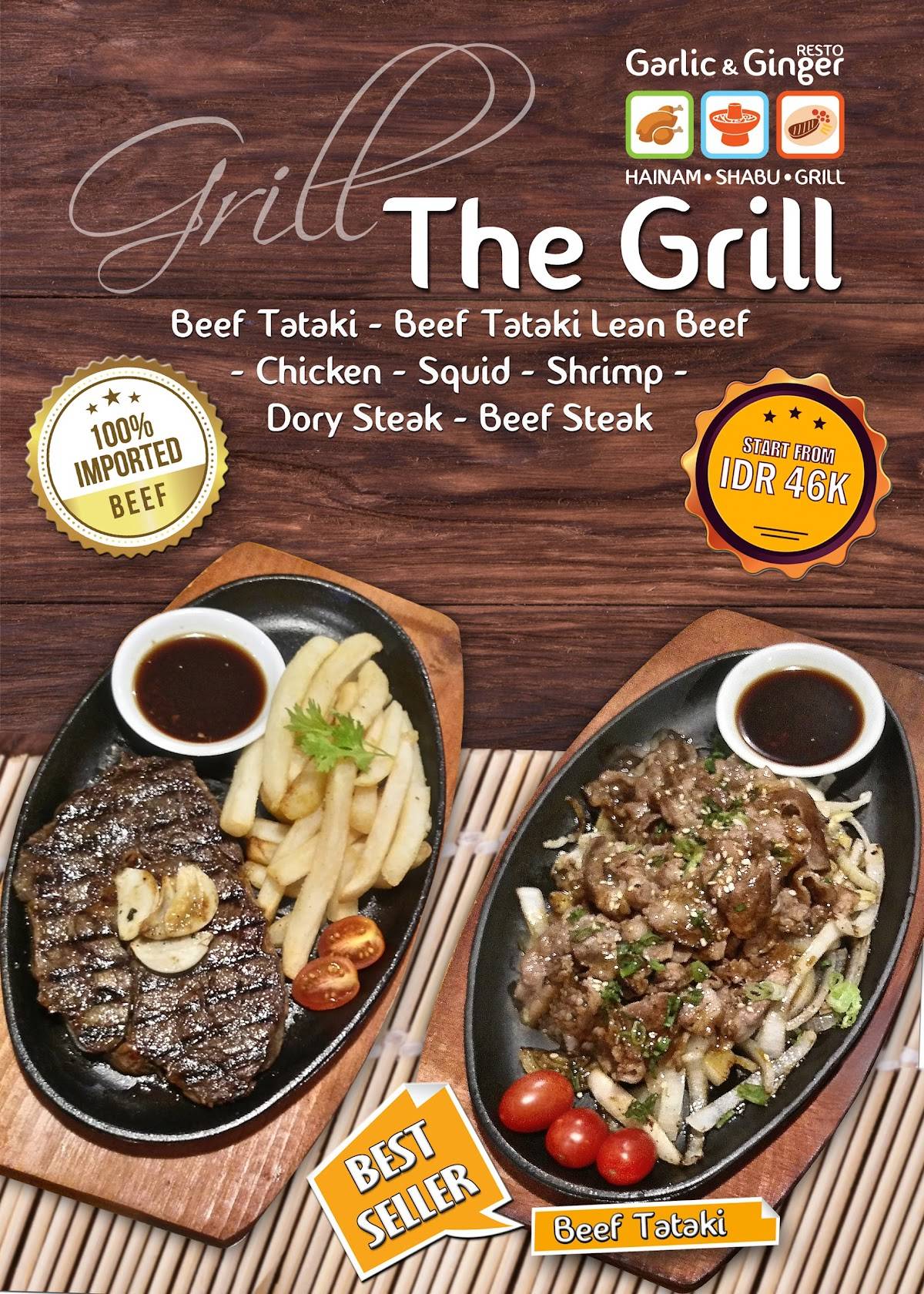 Menu at Garlic & Ginger Restaurant, Citaringgul