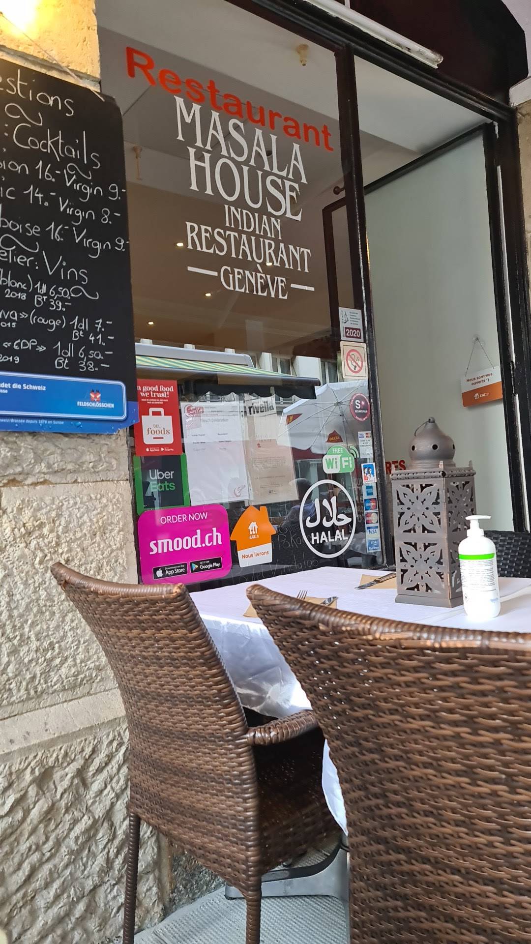Menu au Masala House, Genève