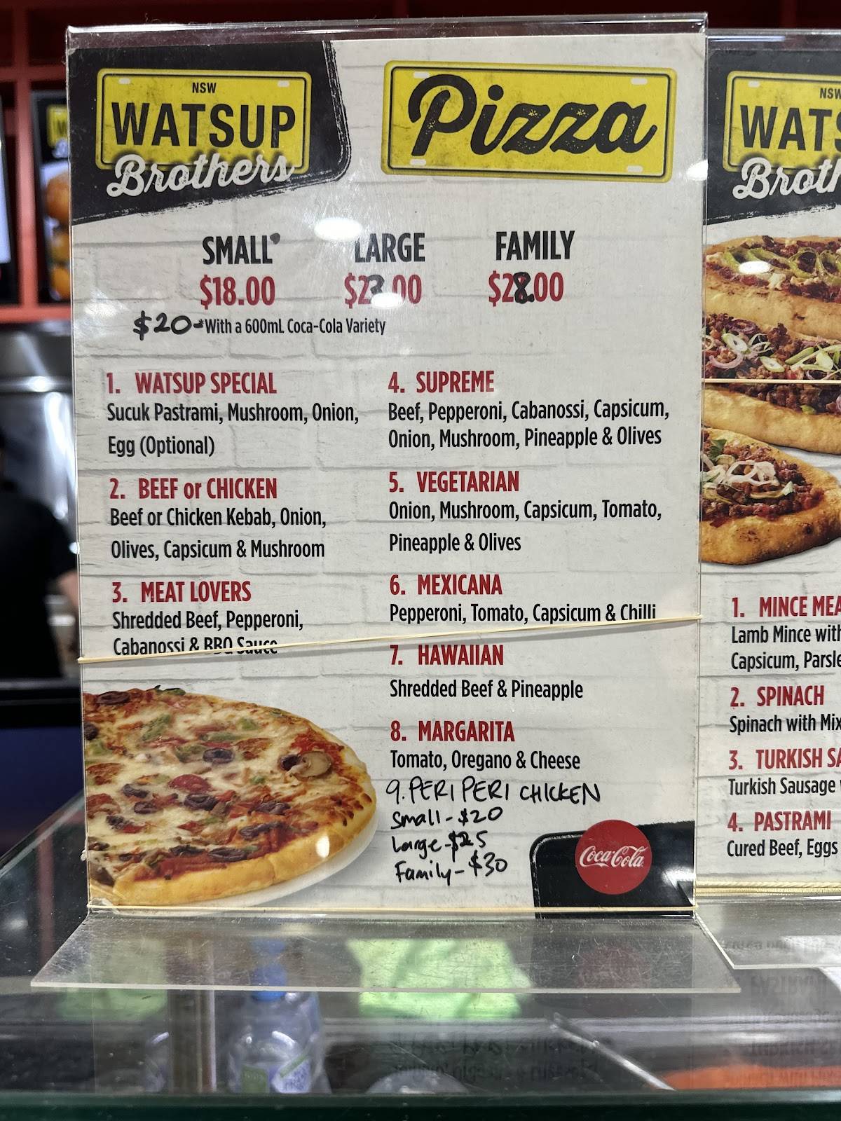 Menu at Watsup Brothers Gregory Hills fast food, Gledswood Hills, 13/1 ...