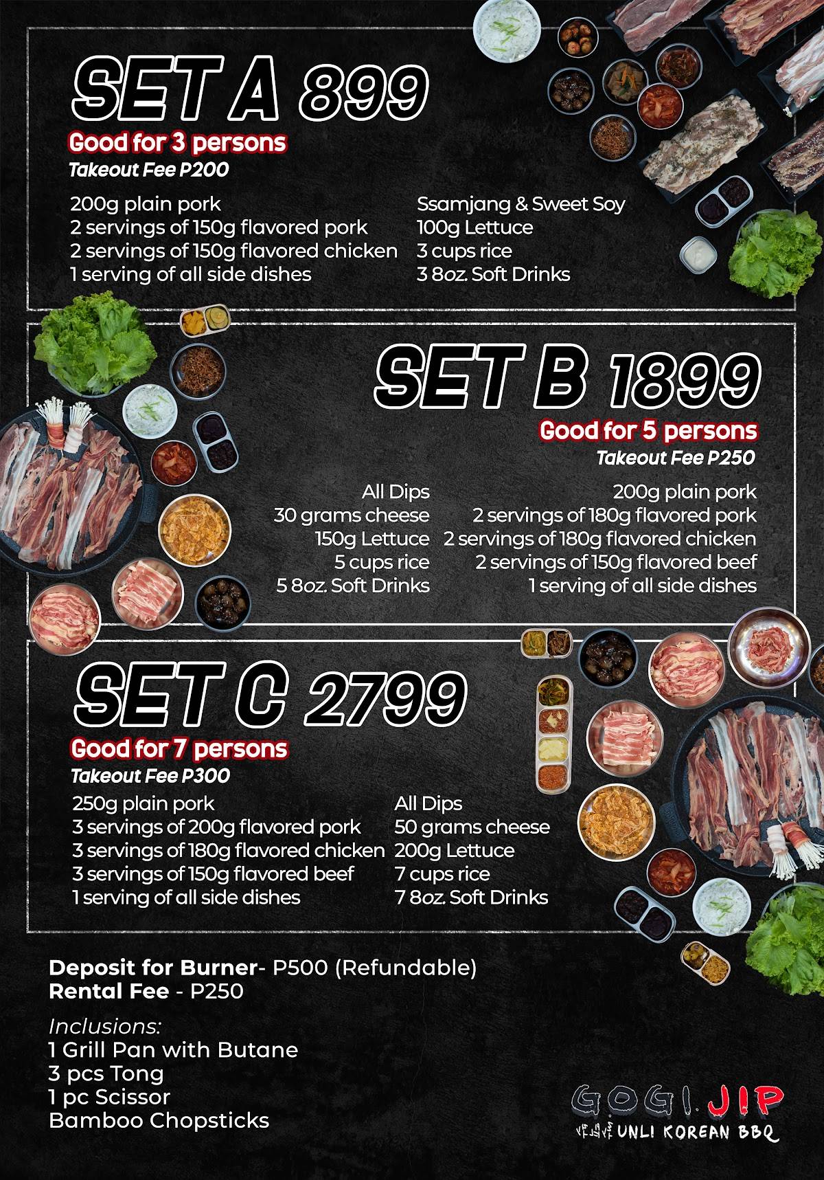 Menu at GoGi Jip Korean BBQ 고기집 Main Branch, Solano