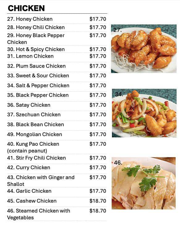Menu at Golden Barbeque House, Huntingdale
