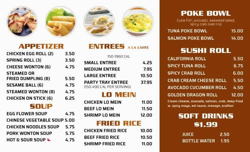 Menu at Golden Dragon Chinese Express restaurant, Pinetop-Lakeside