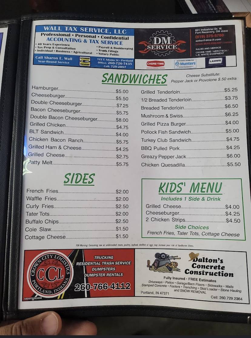 Menu at Greazy Pickle pub & bar, Portland