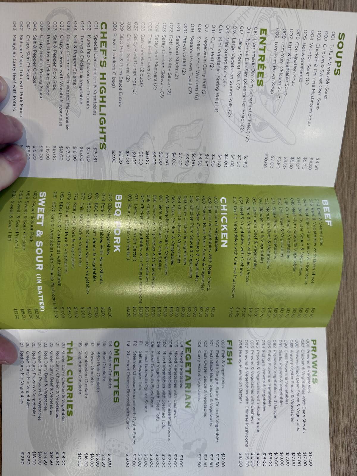 Menu at Green Dragon Take Away Food fast food, Prahran