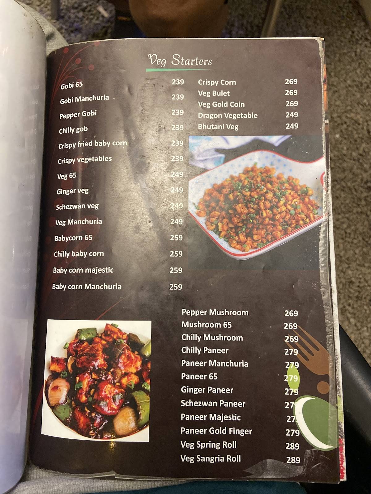 Menu at Groove 9, Hyderabad