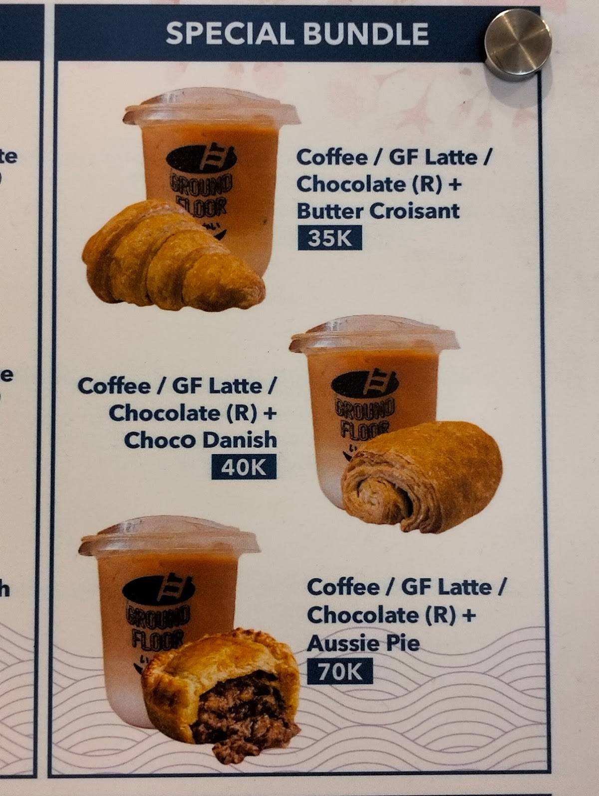 Menu at Ground Floor Coffee Shop, West Jakarta