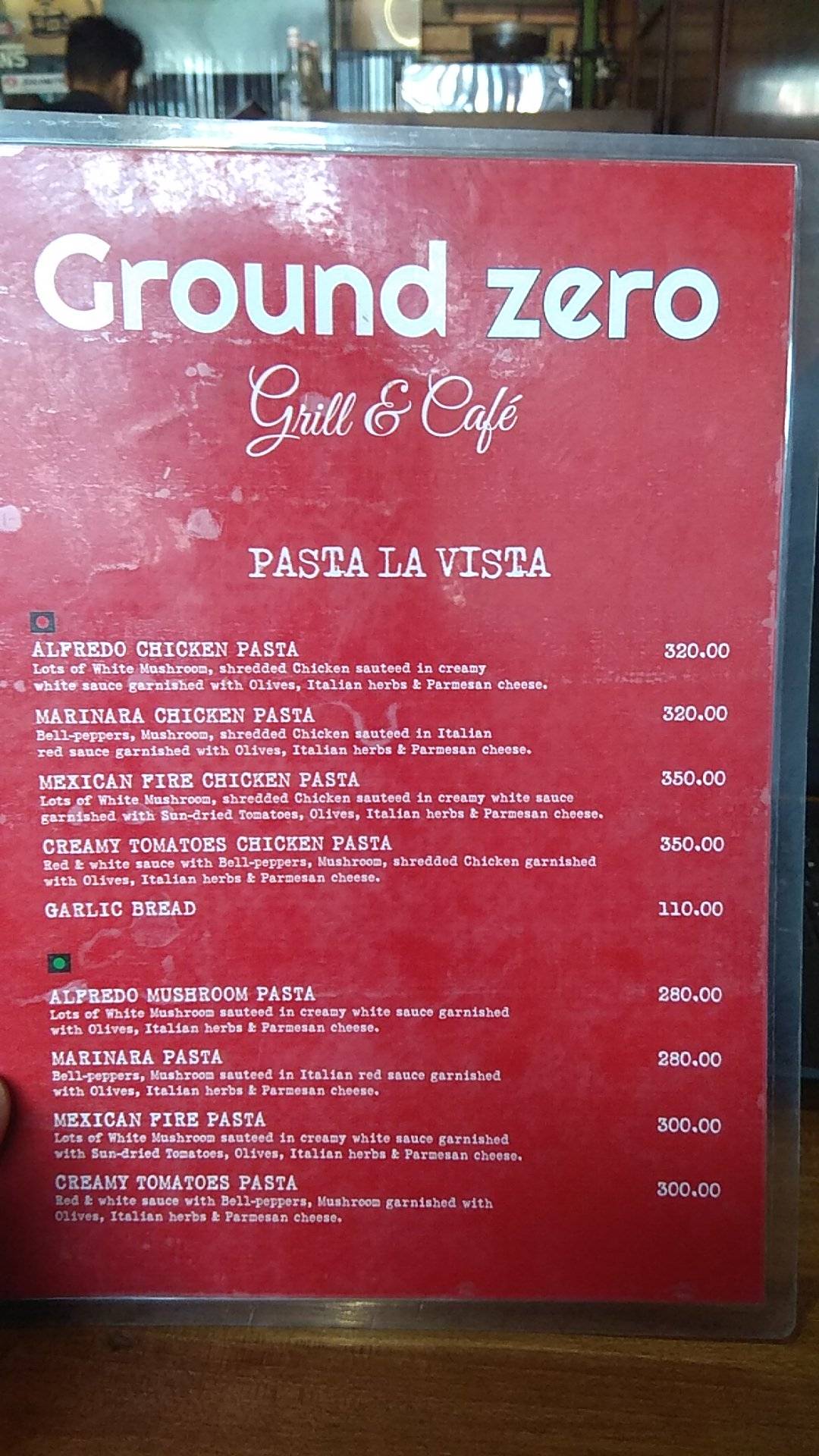 Menu at Ground Zero Grill & Cafe, Srinagar, 02- Municipal Building