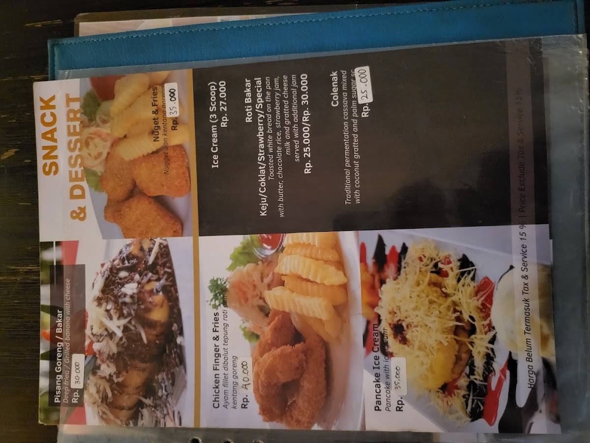 Menu at Gumati restaurant, Bogor