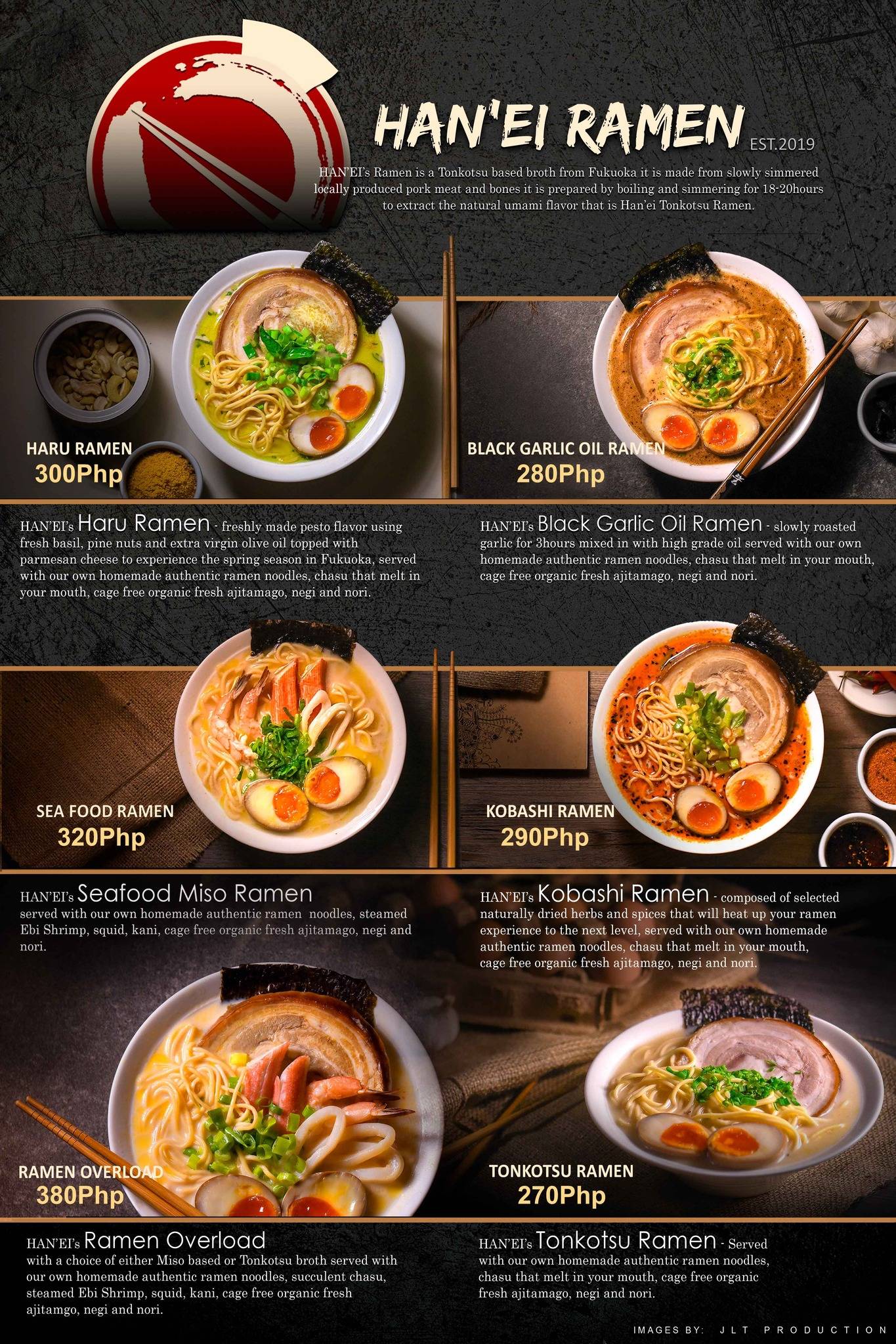 Menu at HAN’EI RAMEN restaurant, City of Balanga