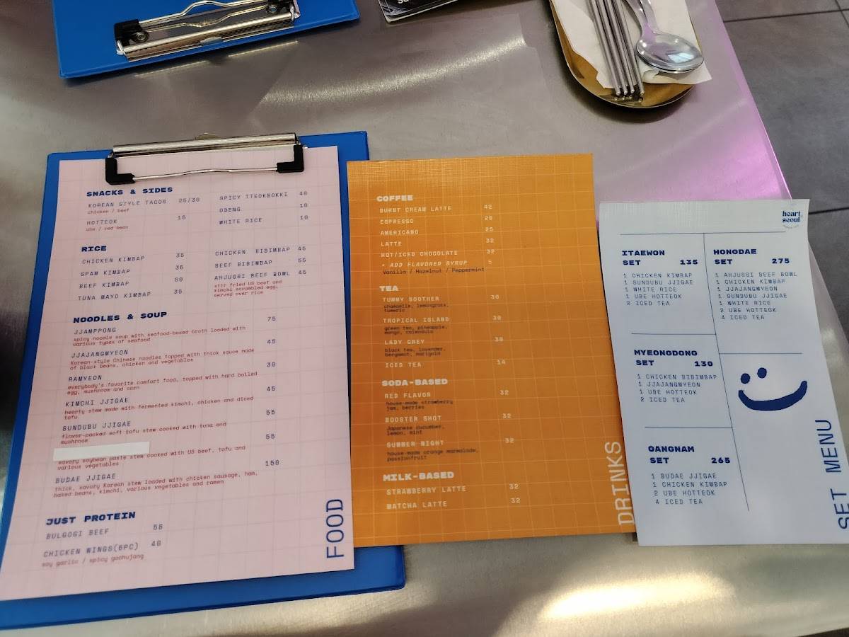 Menu at HEART&SEOUL Korean Cafe by Hayan Haneul, Medan