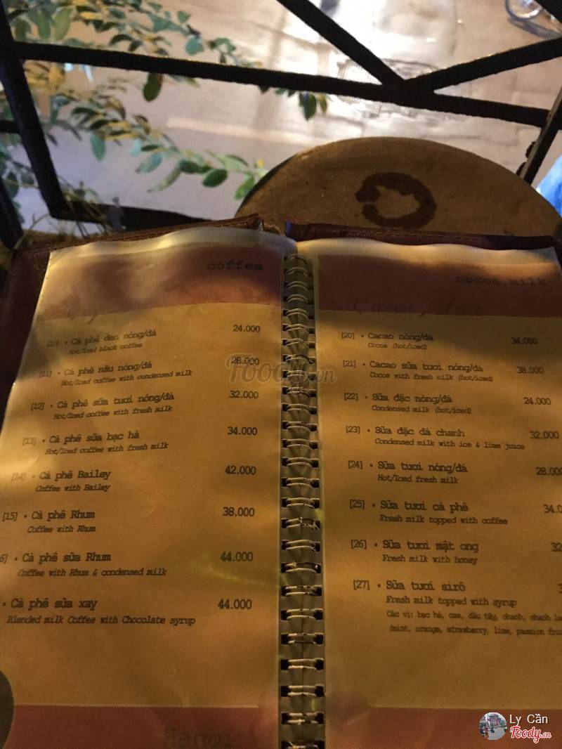 Menu at Hanoi House Cafe - Cocktail Bar, Hanoi
